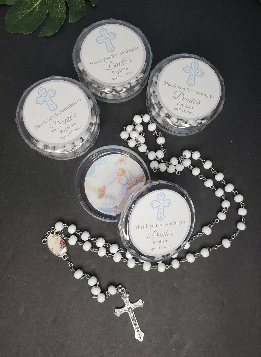 Rosary Favor - Baptism Favors - Religious Party Favors - Rosary Favors ...