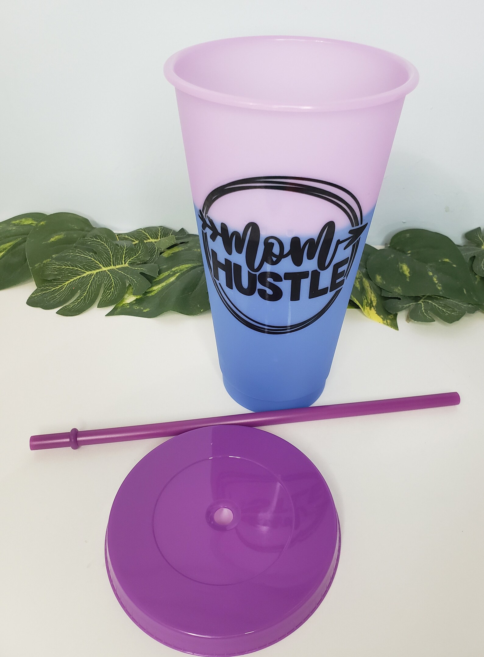 Color Changing Cold Cup Mom Hustle Changing Color Cup - Etsy