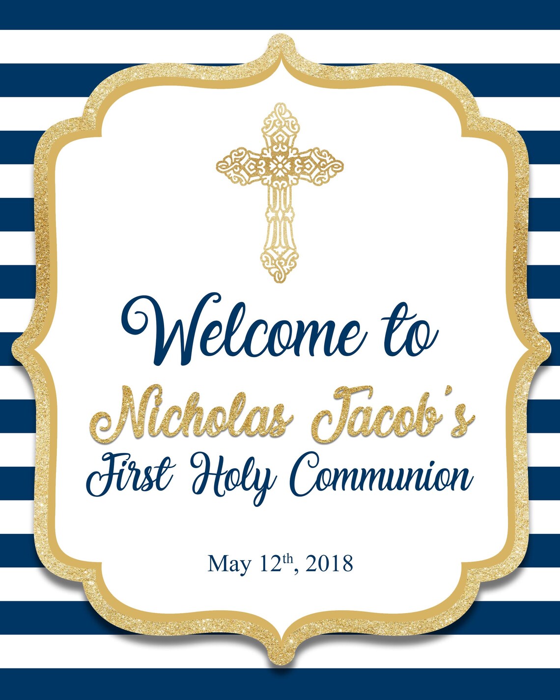 First Communion Sign Printable Sign Digital Print Welcome | Etsy