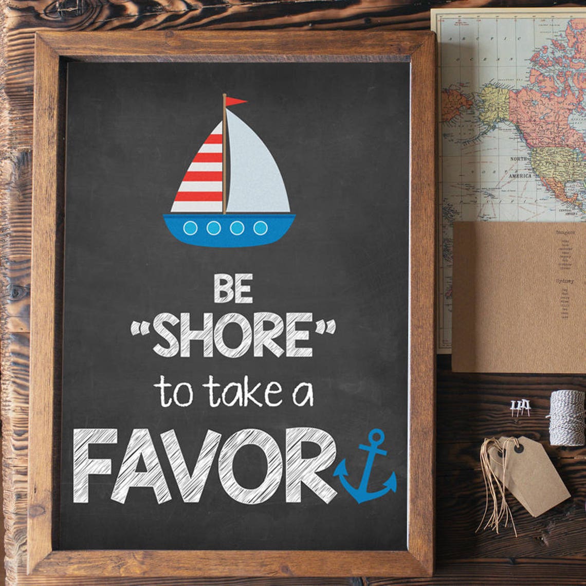 Nautical Sign - Printable Sign - Digital Print- Nautical Decor - Wall ...