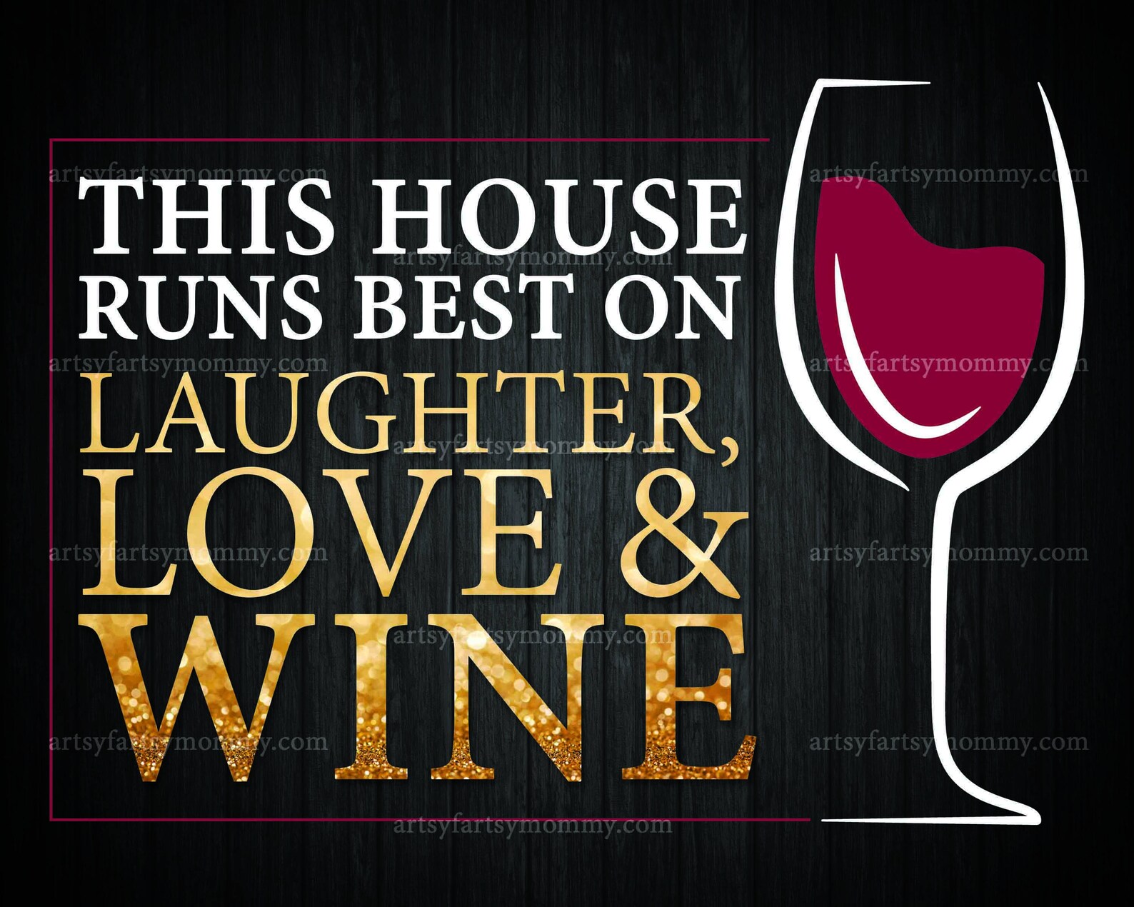 Wine Sign Printable Sign Wine Print Digital Download - Etsy