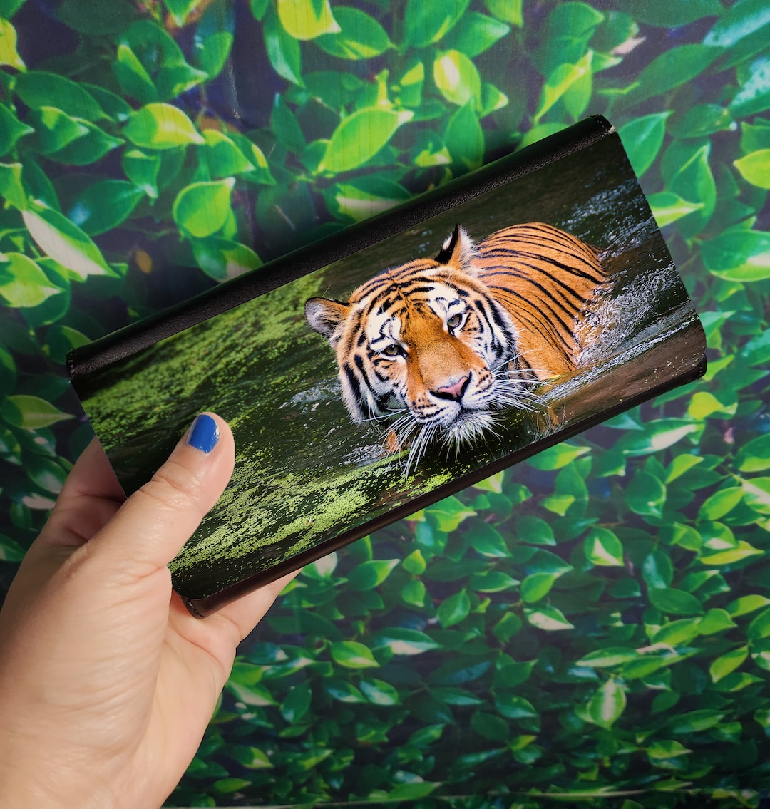 Tiger Faux Leather Wallet - Tiger Inspired Gift Idea - Tiger Print ...