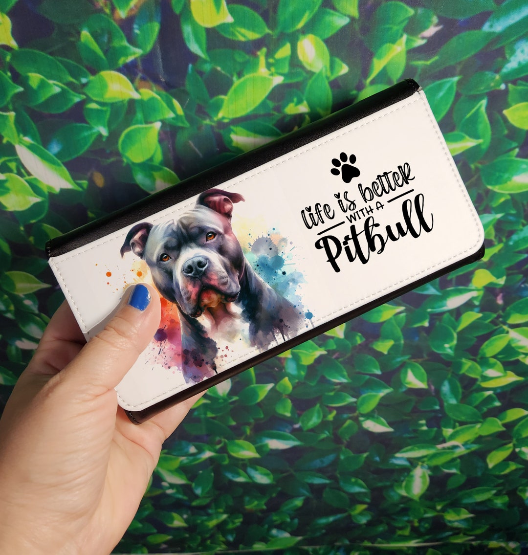 Pitbull Dog - Pit Portrait Wallet - Pitbull Gift - Pittie Dog Mom ...