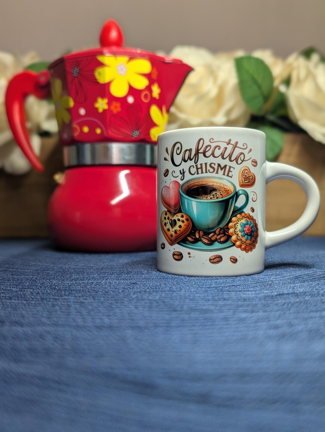 Mini Espresso Cup - Traditional Cafecito Taza - 3oz Cuban Coffee Mug ...