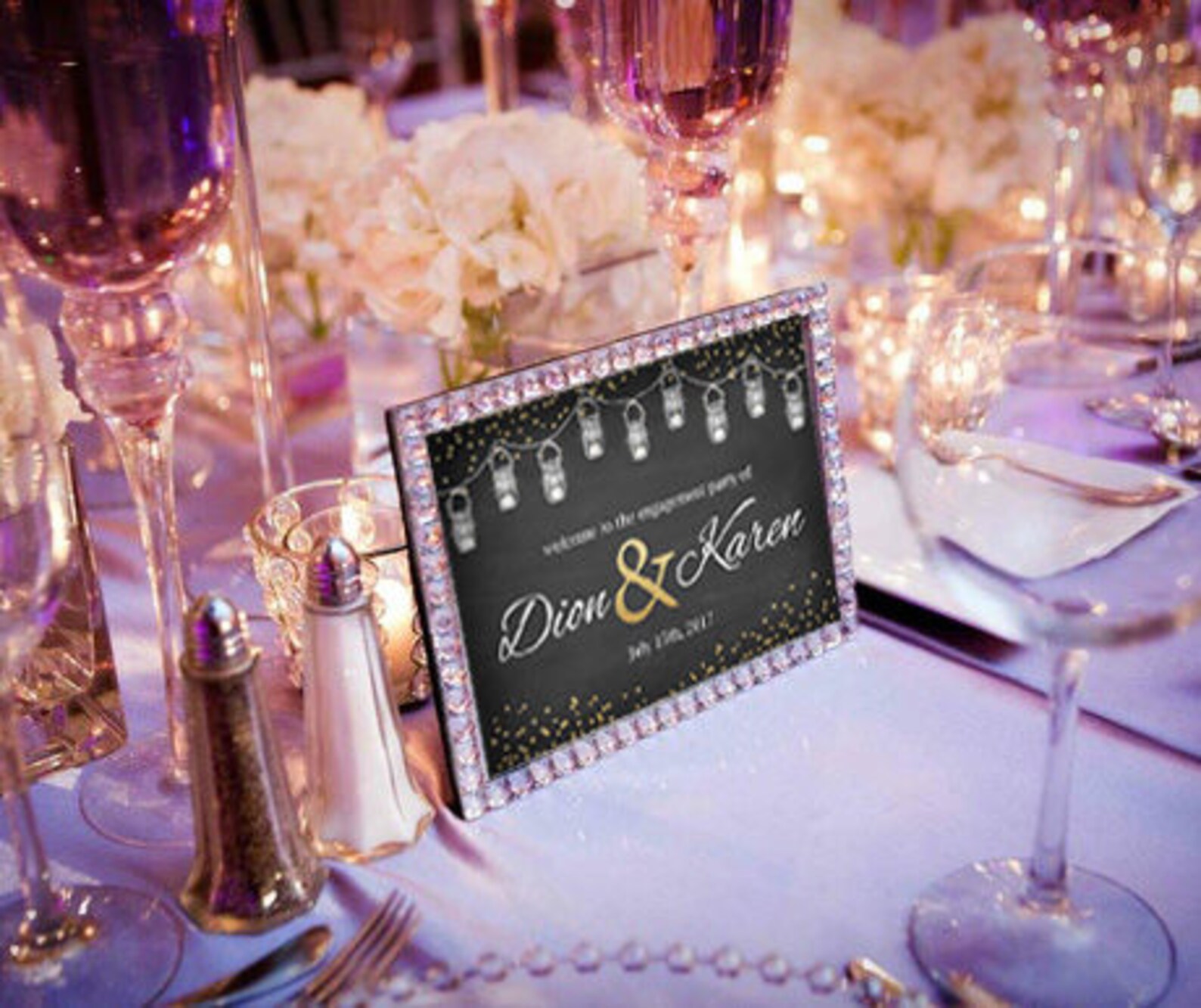 Wedding Sign - Digital Wedding Sign - Engagement Party - Engagement ...