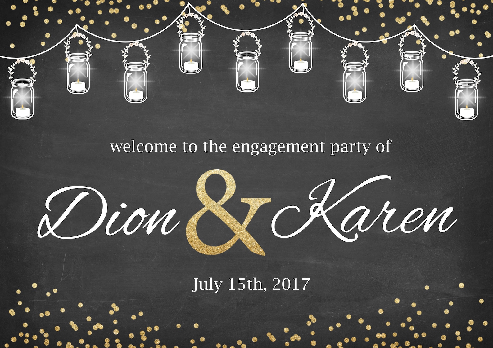 Wedding Sign - Digital Wedding Sign - Engagement Party - Engagement ...