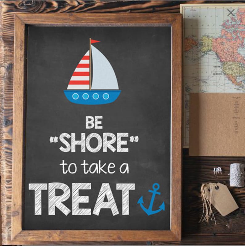 Nautical Sign - Printable Sign - Digital Print- Nautical Decor ...