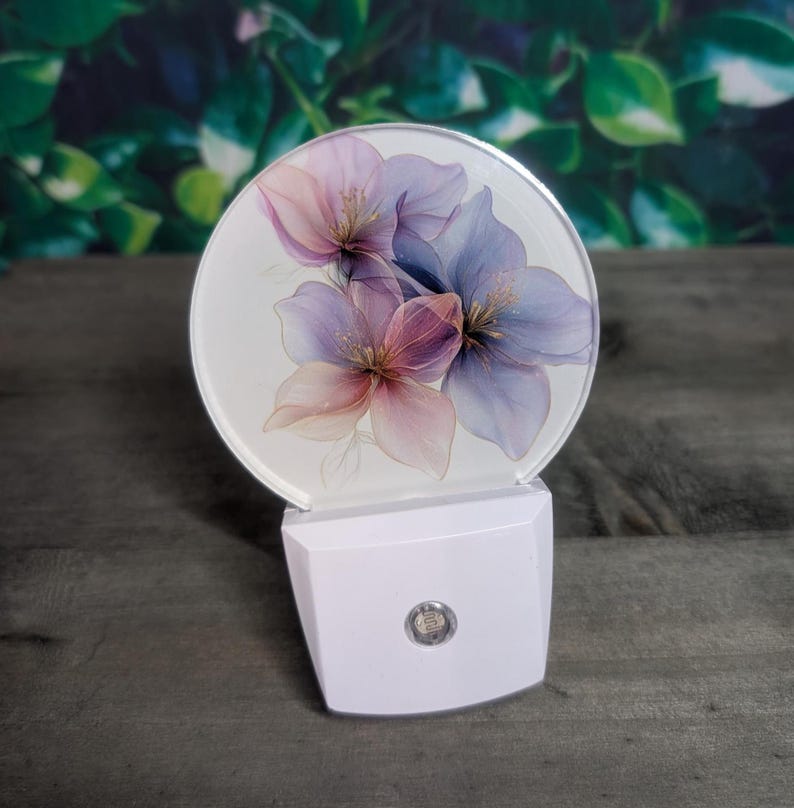 Floral Bathroom Decor - Flower Night Light - Floral Decor - Nursery ...