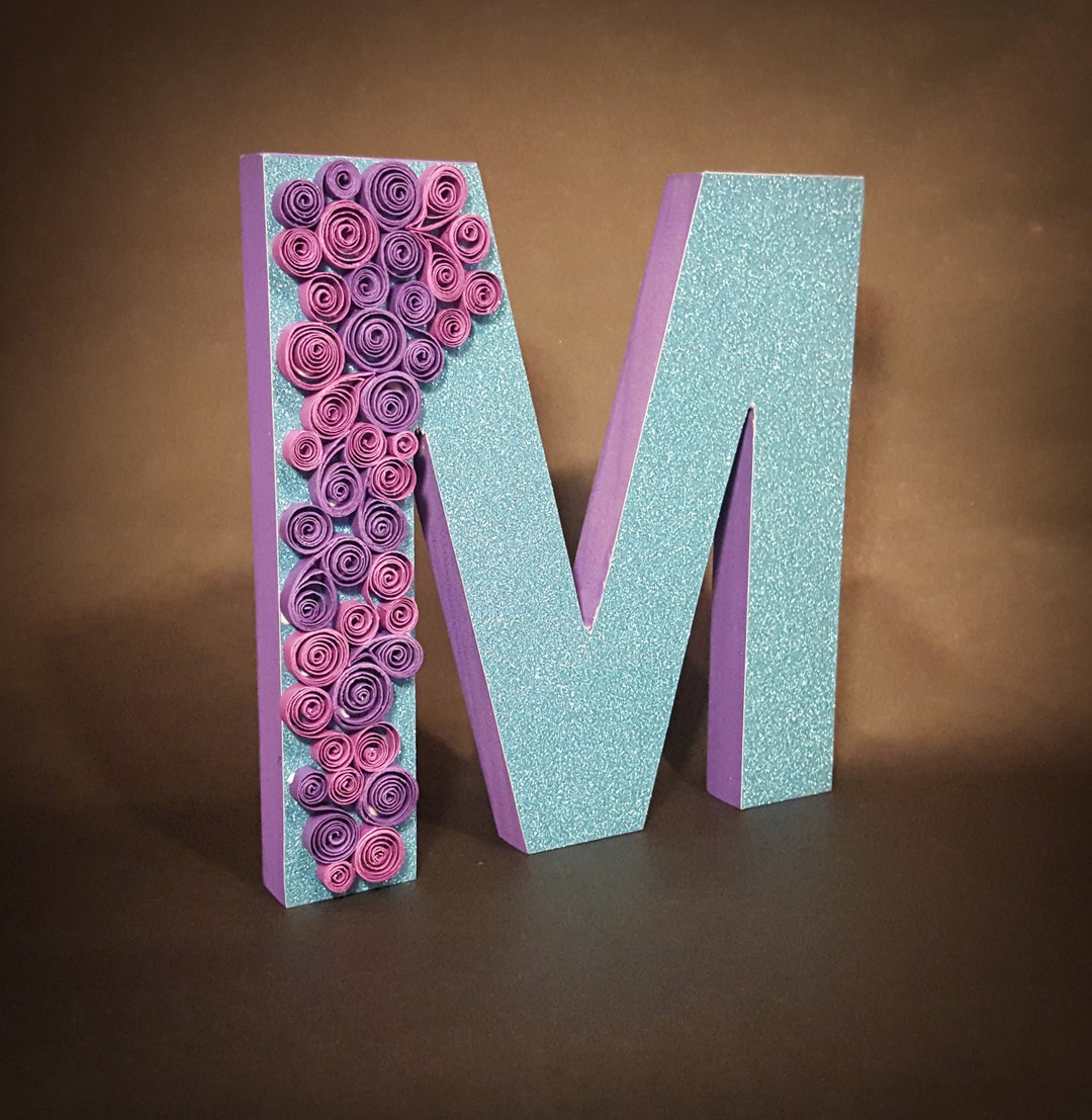 Princess Inspired Wooden Letter - Wooden Letter - Glitter Letter ...