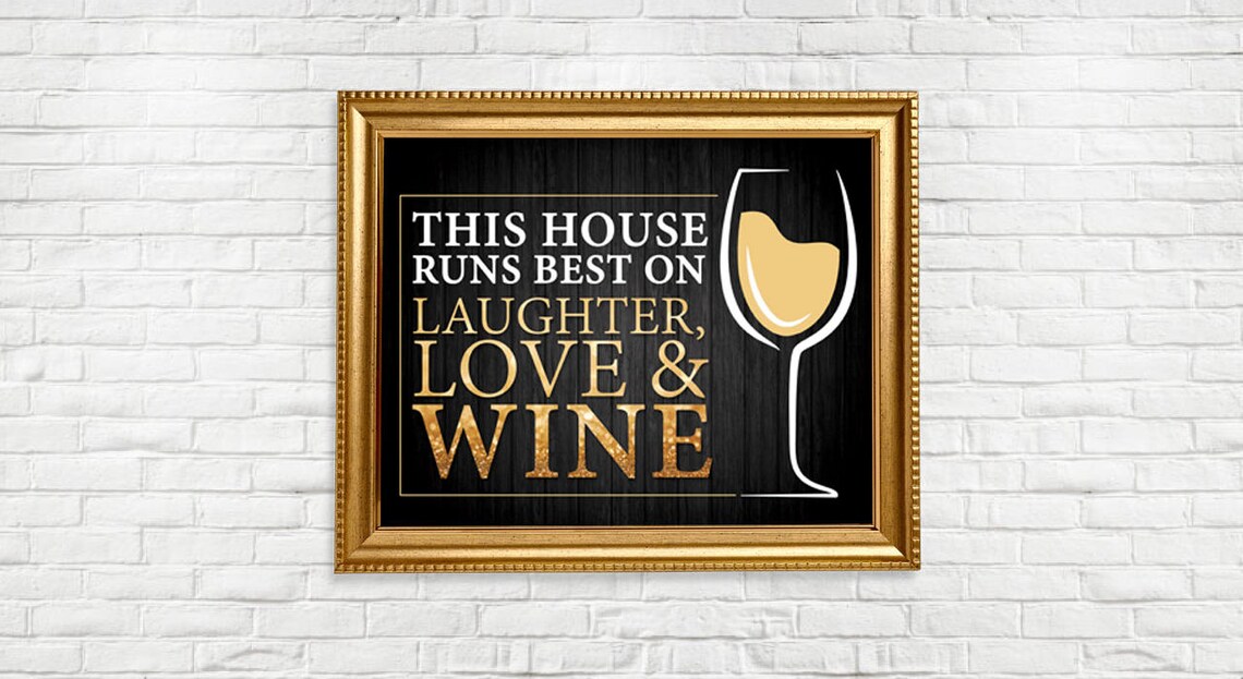 Wine Sign Printable Sign Wine Print Digital Download - Etsy