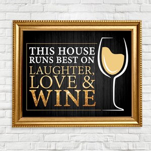 Wine Sign - Printable Sign - Wine Print - Digital Download - Kitchen ...