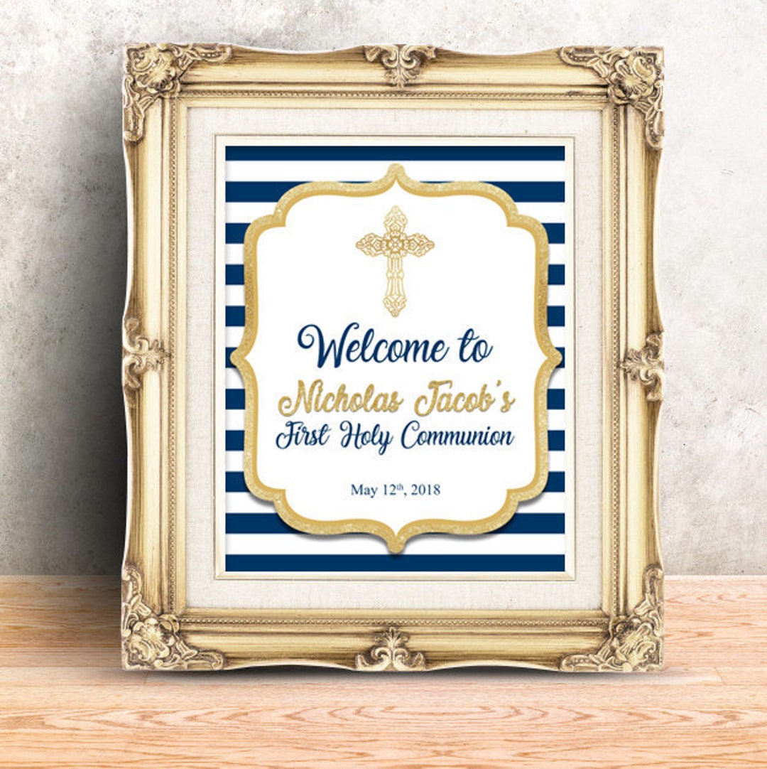 First Communion Sign - Printable Sign - Digital Print- Welcome Decor ...