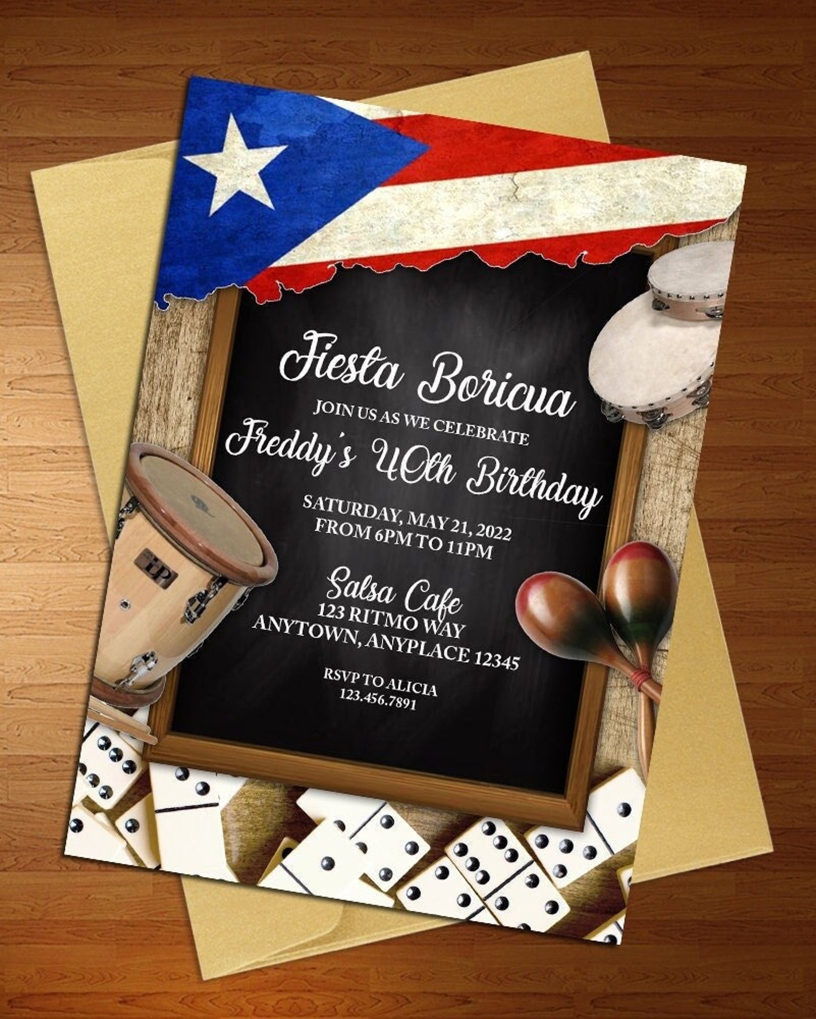 Boricua Party - Hispanic Party - Puerto Rican Invite - Fiesta Boricua ...