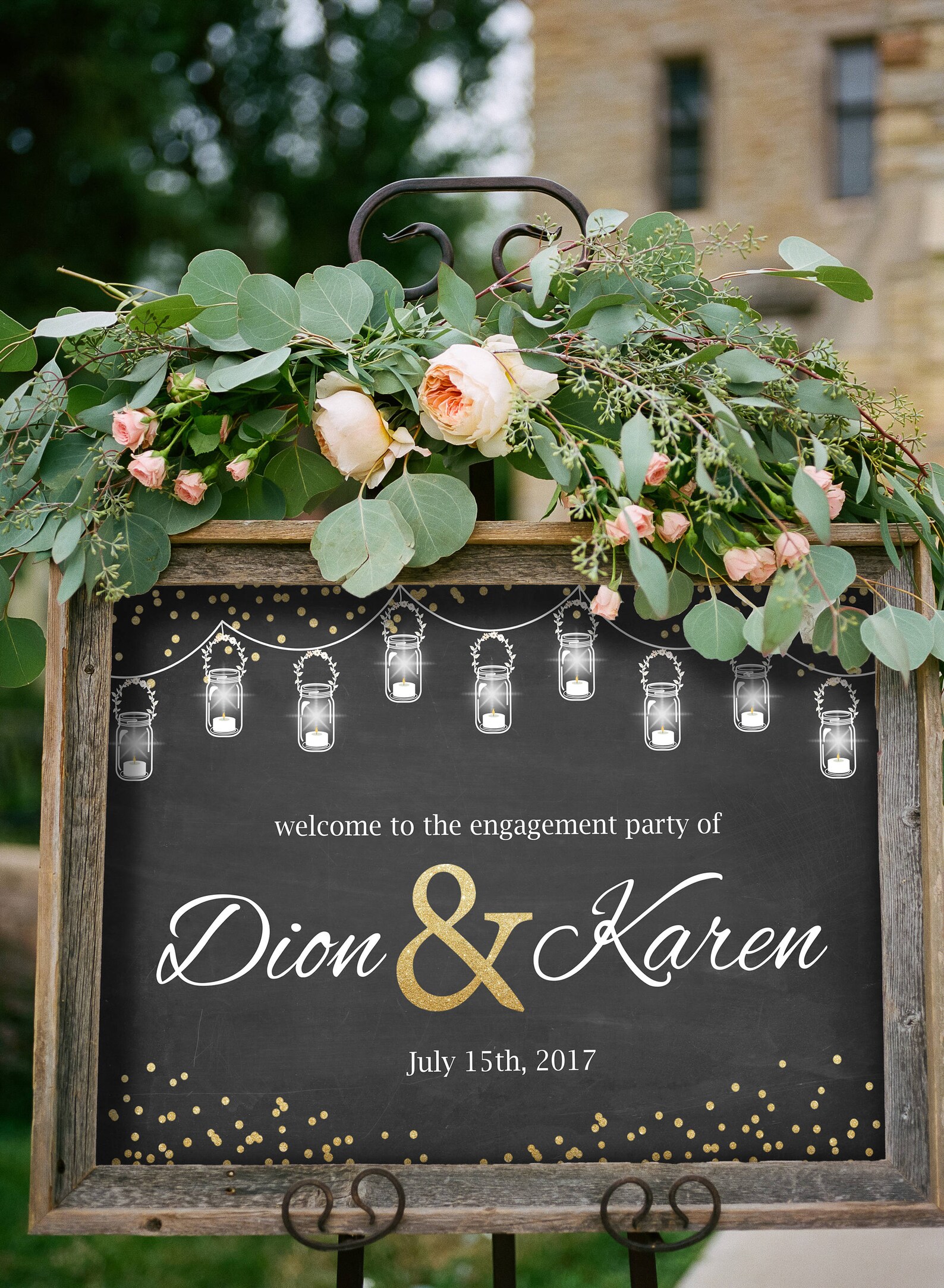 Wedding Sign - Digital Wedding Sign - Engagement Party - Engagement ...