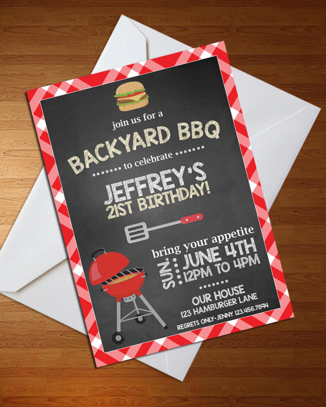 BBQ Invitation - BBQ Birthday - Cookout Invitation - 21st Birthday ...