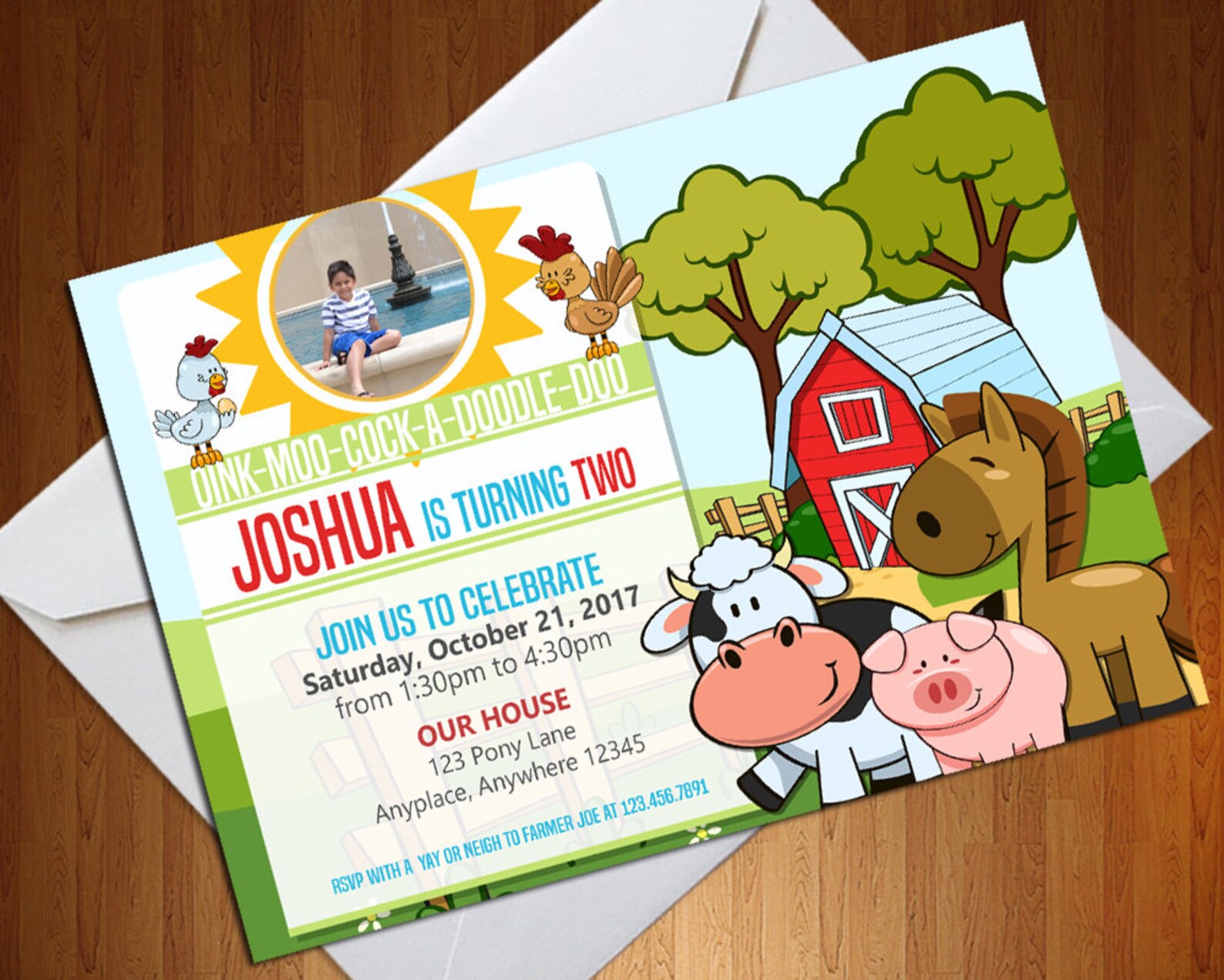 Farm Birthday Party - Farm Invitations - Barnyard Party - Farm Party ...