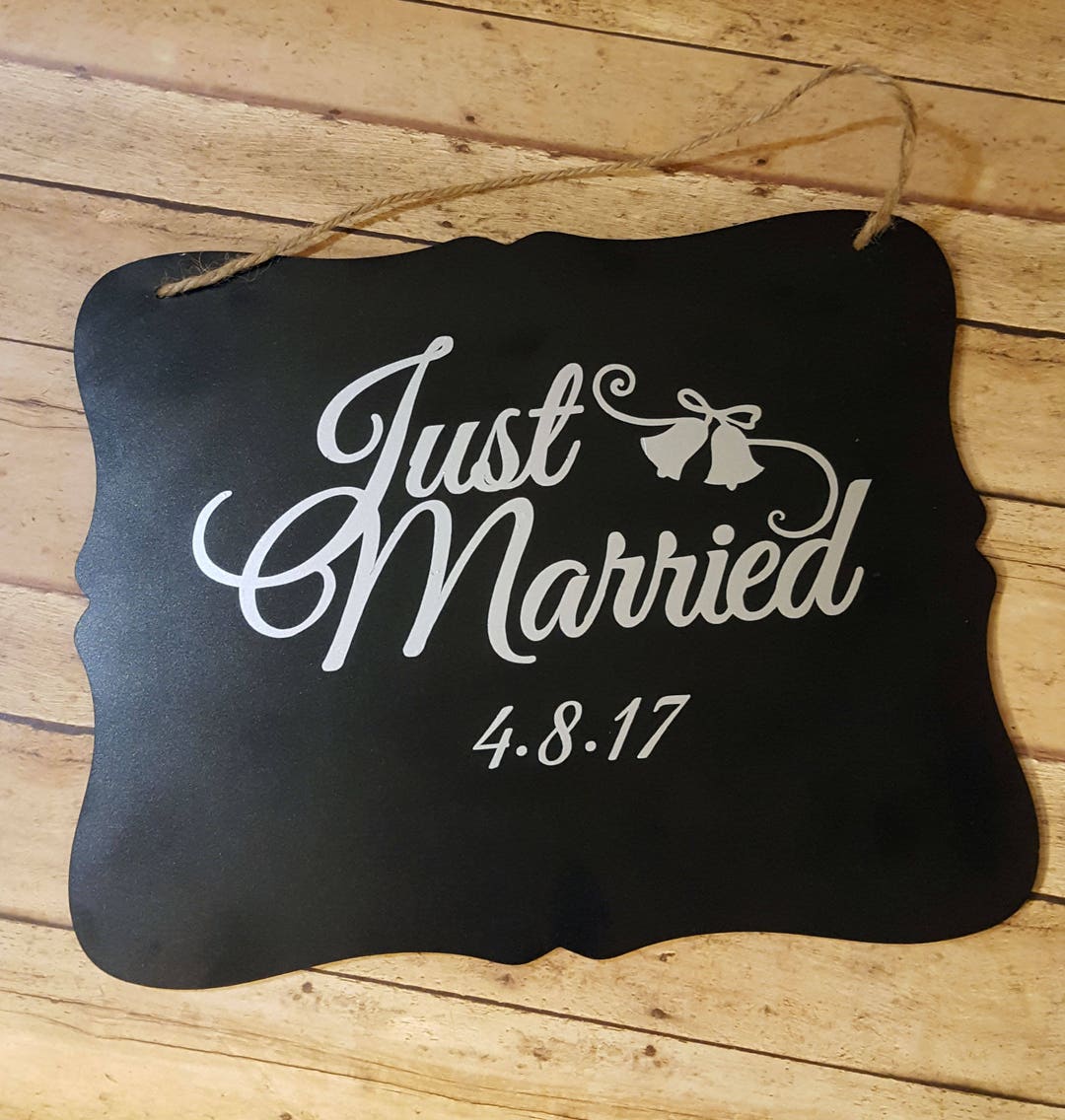 Just Married Sign - Wedding Sign - Wedding Signs - Chalkboard Sign ...