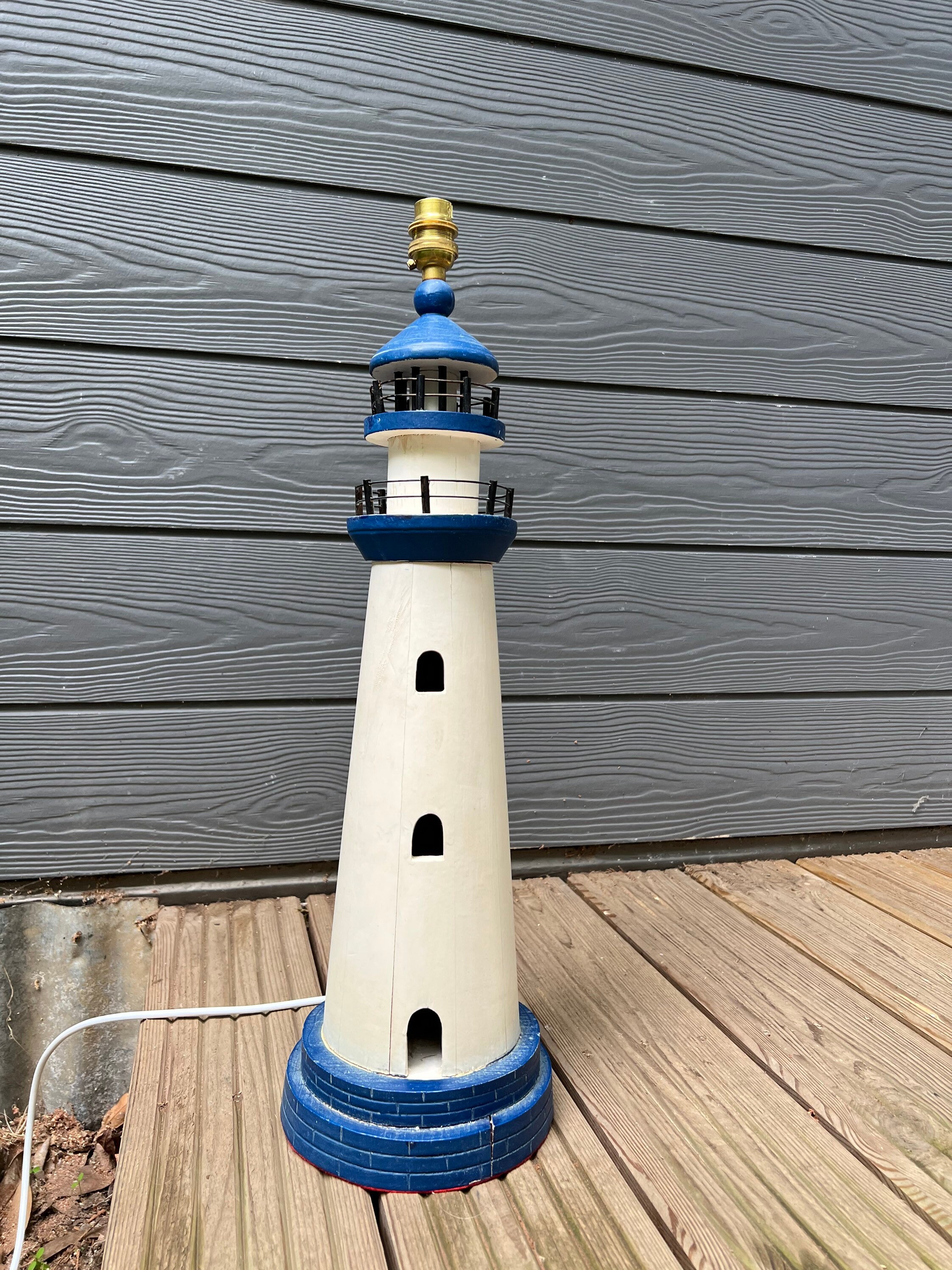 Large Vintage Lighthouse Table Lamp. Handmade - Rewired to Modern HAND ...