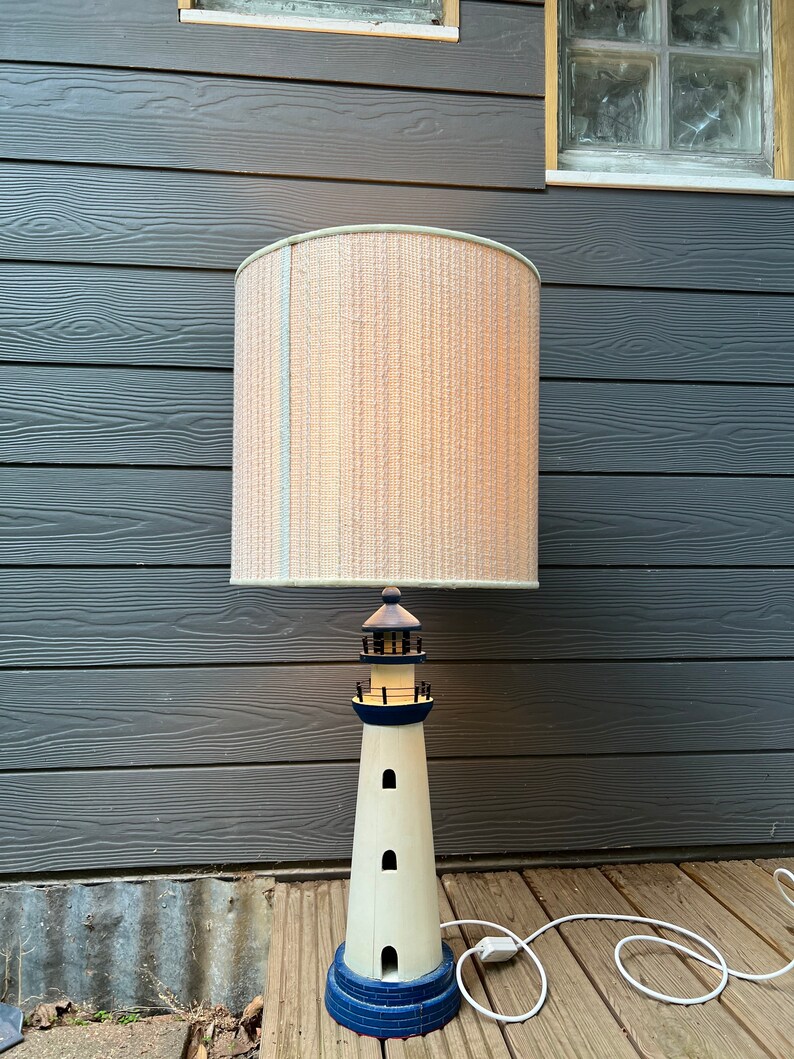 Large Vintage Lighthouse Table Lamp. Handmade - Rewired to Modern HAND ...