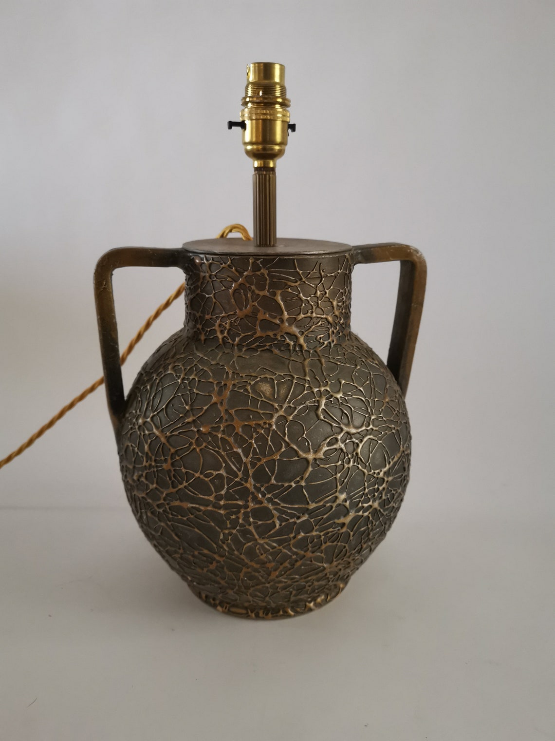 ANTIQUE London Fulham Pottery Hurlingham Ware Lamp 1950's Quality Item ...