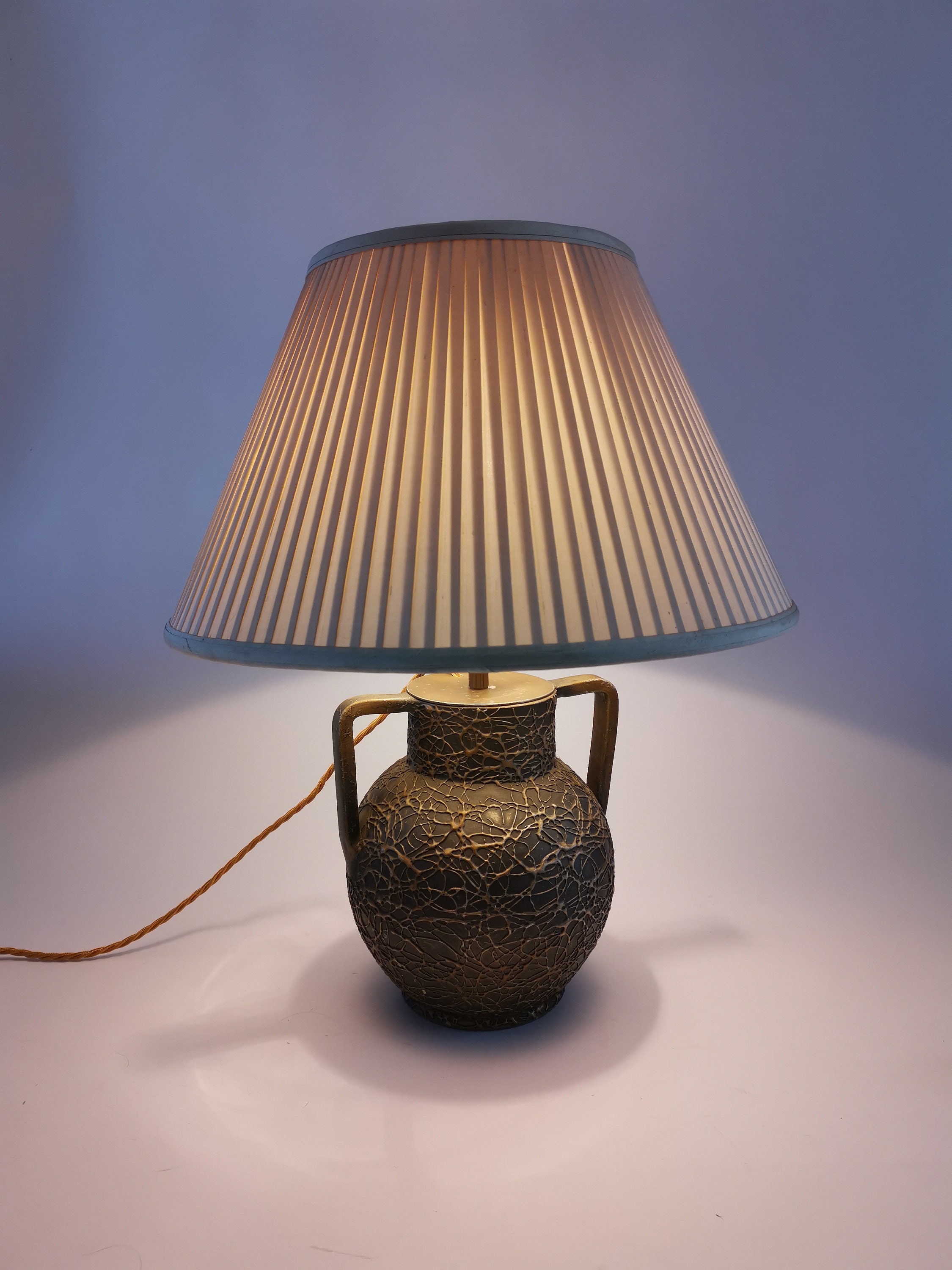 ANTIQUE London Fulham Pottery Hurlingham Ware Lamp 1950's Quality Item ...