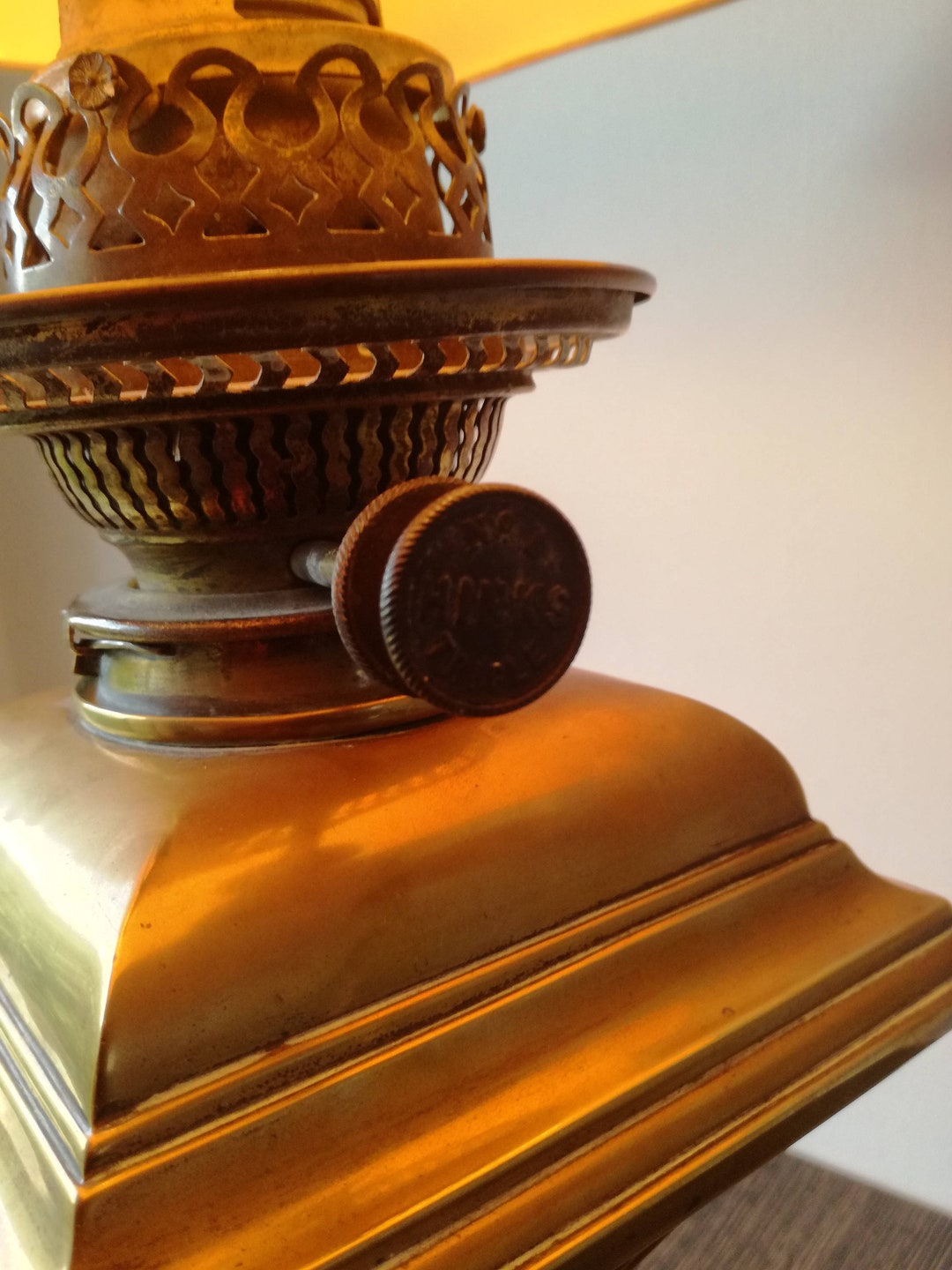 James Hinks Antique 1880 1900 Table Oil Lamp, Light Converted to ...