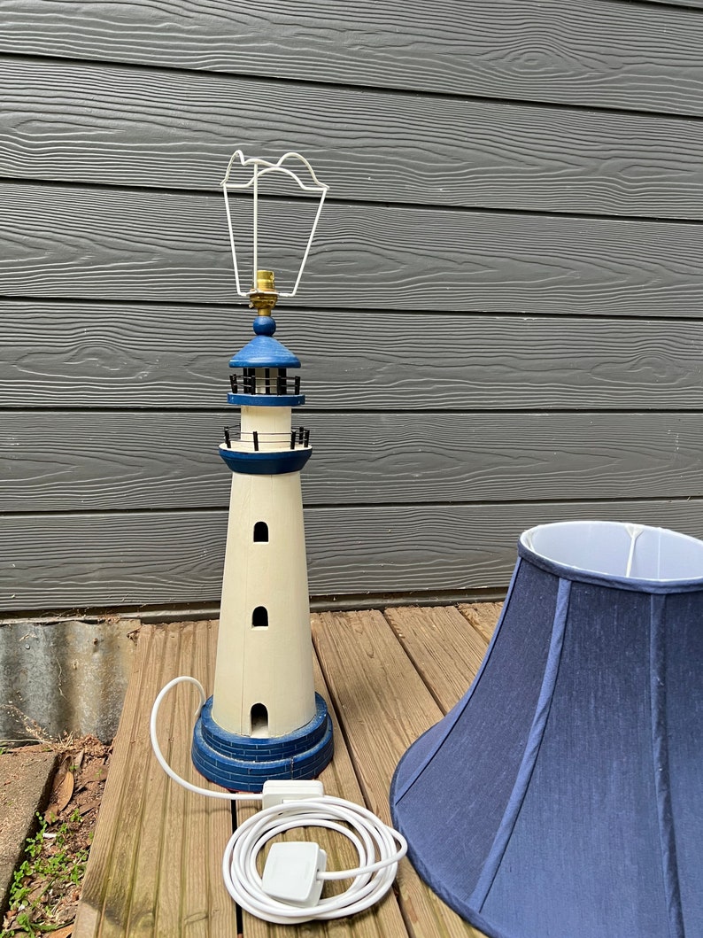 Large Vintage Lighthouse Table Lamp. Handmade Rewired to Modern HAND ...