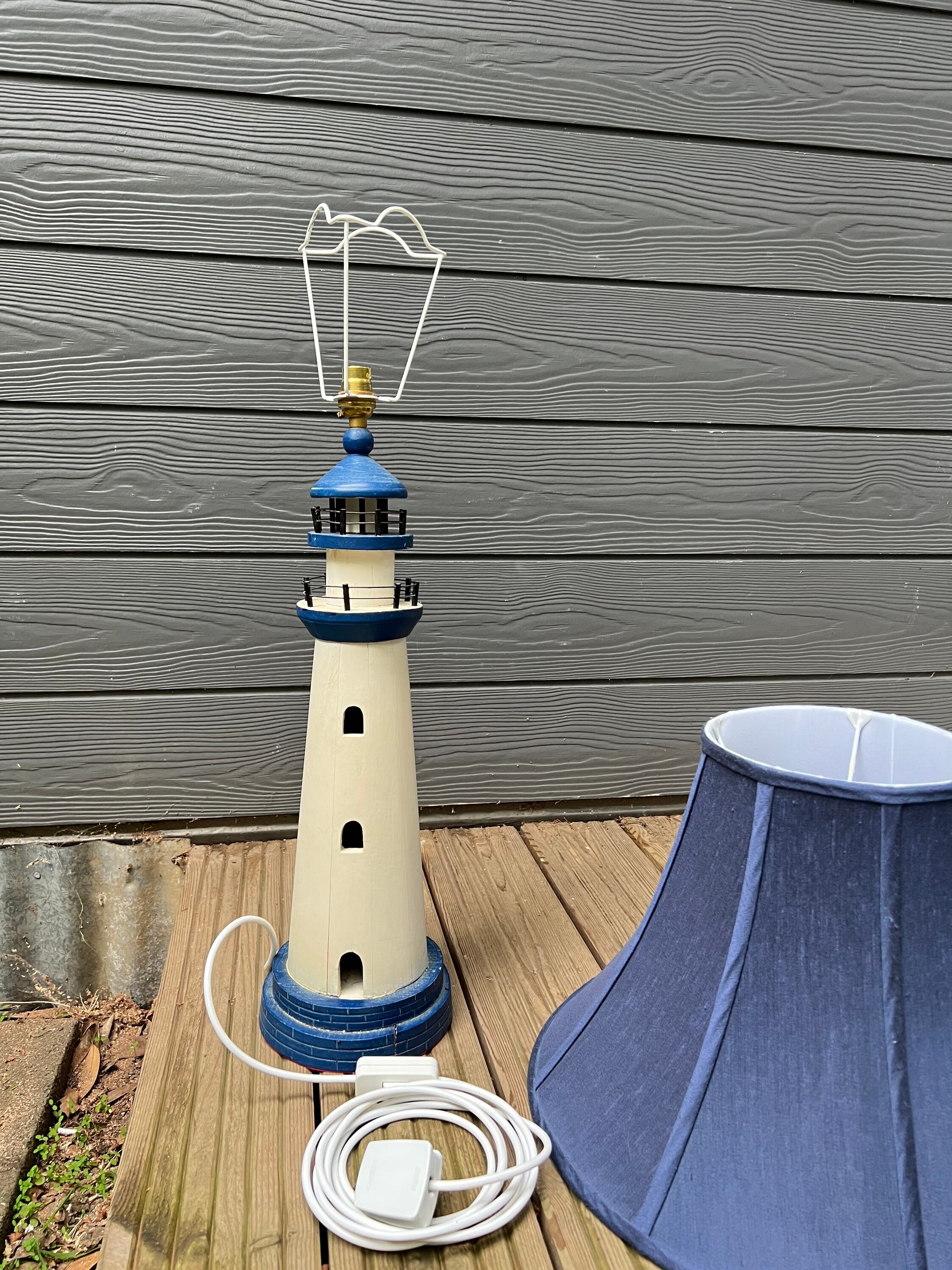 Large Vintage Lighthouse Table Lamp. Handmade Rewired to Modern HAND ...
