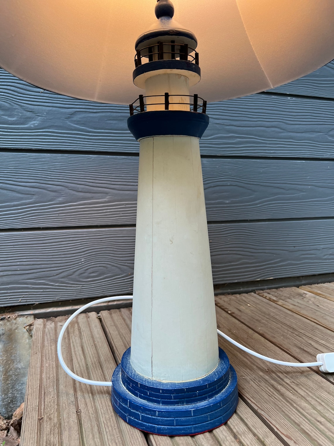 Large Vintage Lighthouse Table Lamp. Handmade Rewired to Modern HAND ...