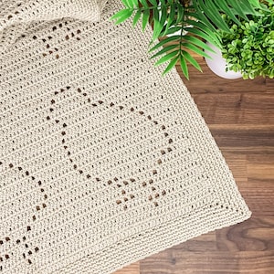 Crochet Hen Easy Crochet Pattern Crochet Filet Blanket Pattern Filet ...