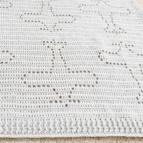 Crochet Filet Star Baby Blanket Pattern Only - Etsy