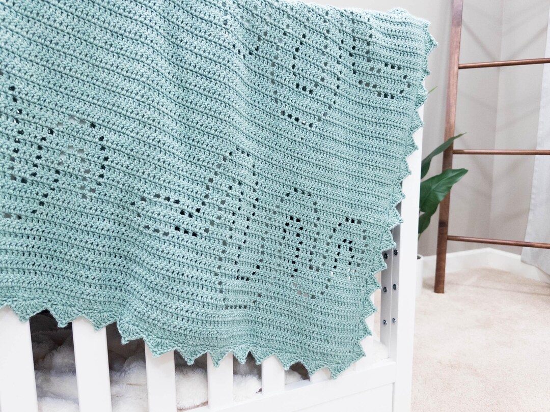 Crochet Snake Blanket Pattern | Crochet Baby Blanket Pattern | Filet ...