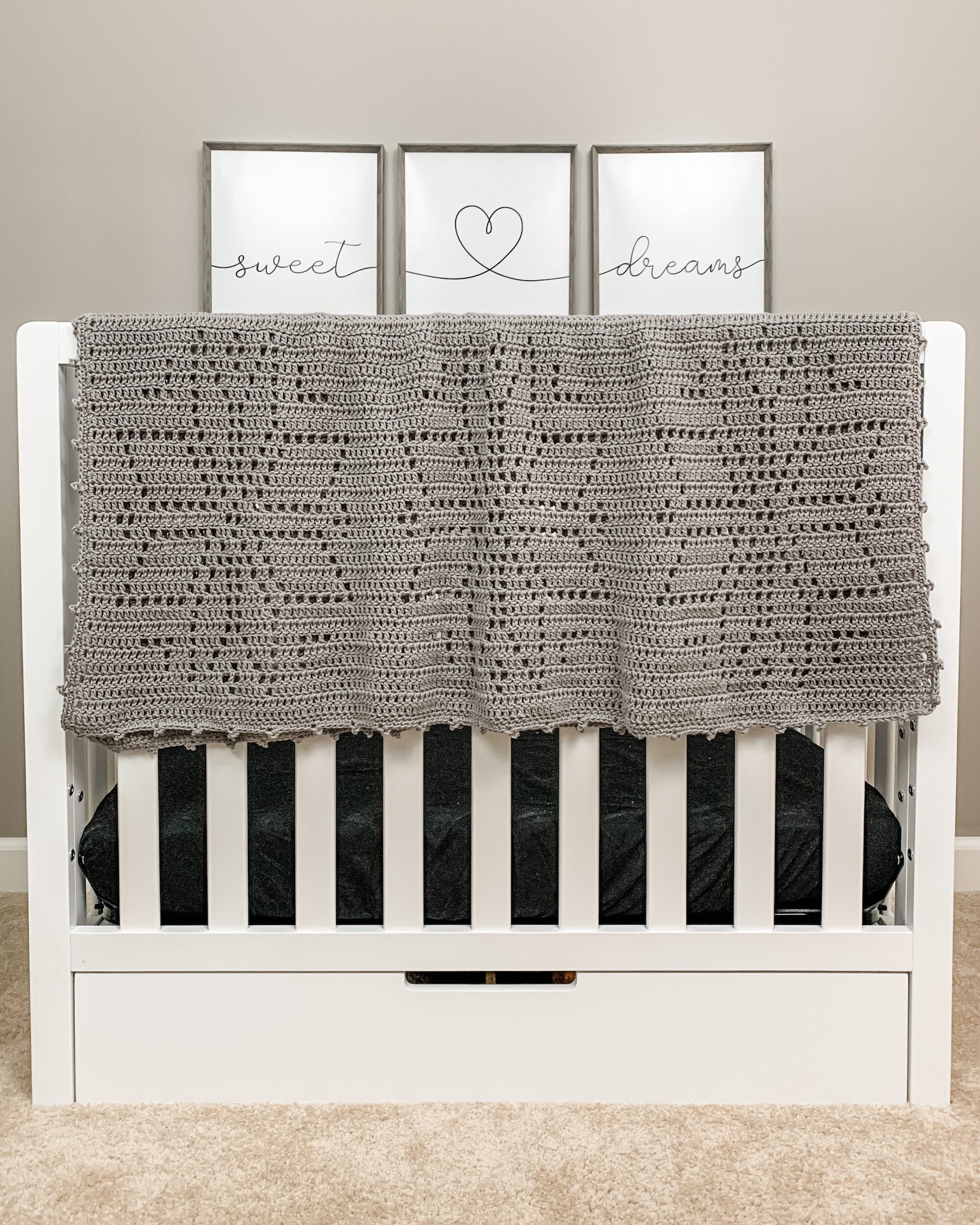 Filet Crochet Blanket Patterns — Owl B. Hooked - Filet Crochet Blanket ...