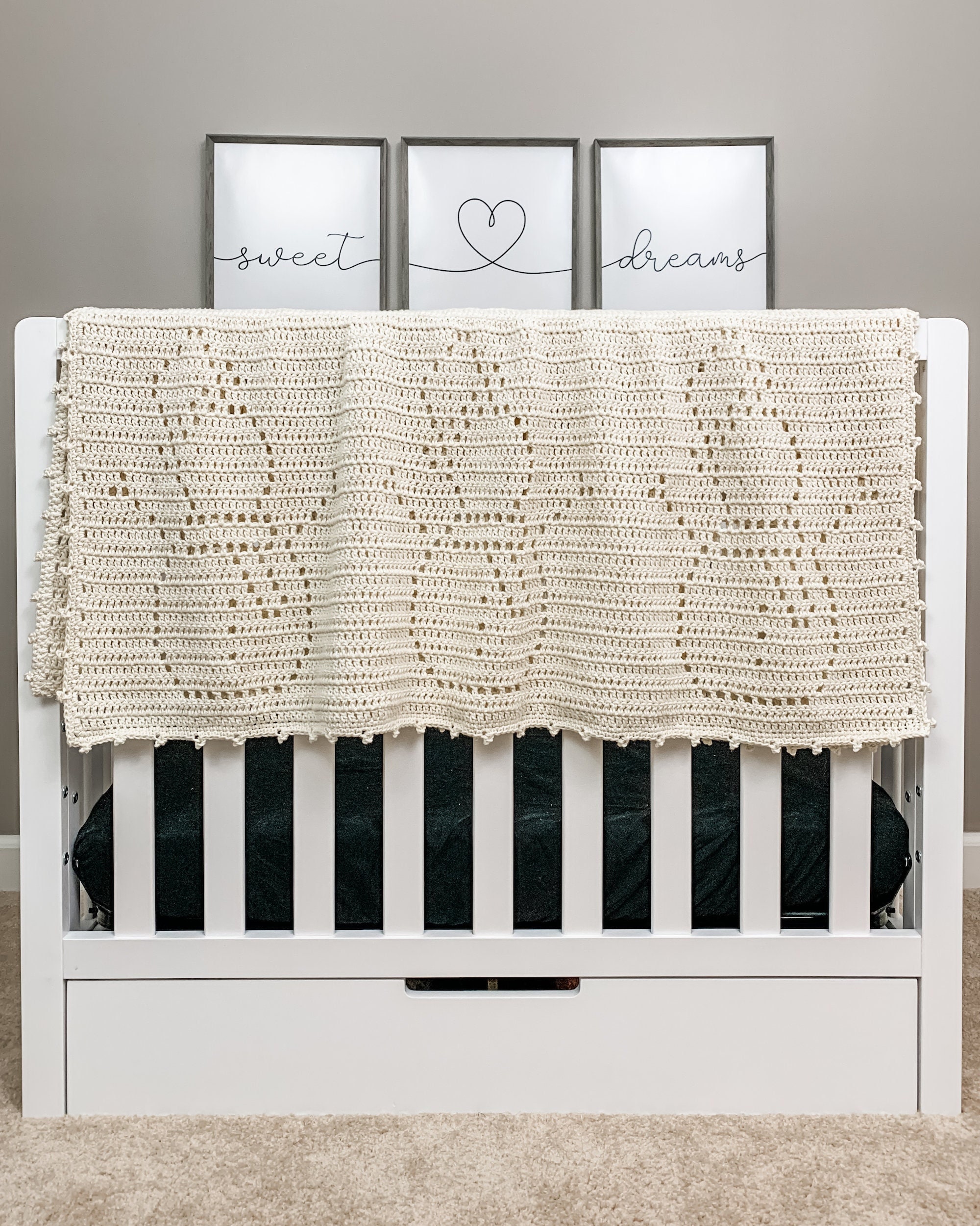 Filet Crochet Blanket Patterns — Owl B. Hooked - Filet Crochet Blanket ...