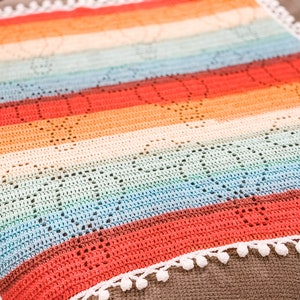 Aria Blanket Filet Crochet Blanket Pattern Baby Blanket Crochet Pattern ...