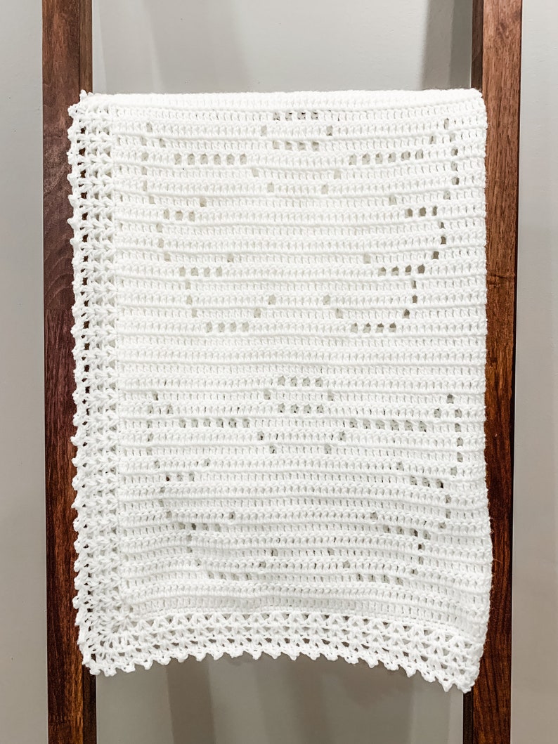 Angel Blanket Filet Crochet Blanket Pattern Baby Blanket | Etsy
