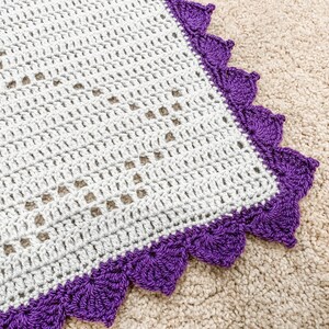 Littlefoot Blanket | Filet Crochet Blanket Pattern | Baby Blanket ...