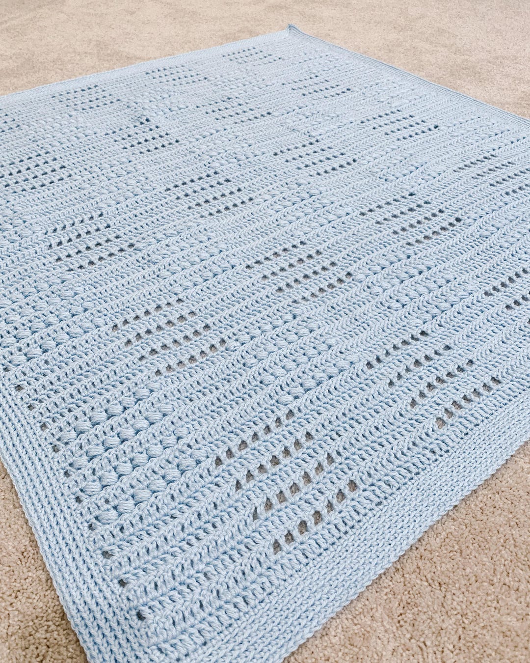 Baby Blanket Crochet Pattern | Filet Crochet Blanket Pattern | Crochet ...