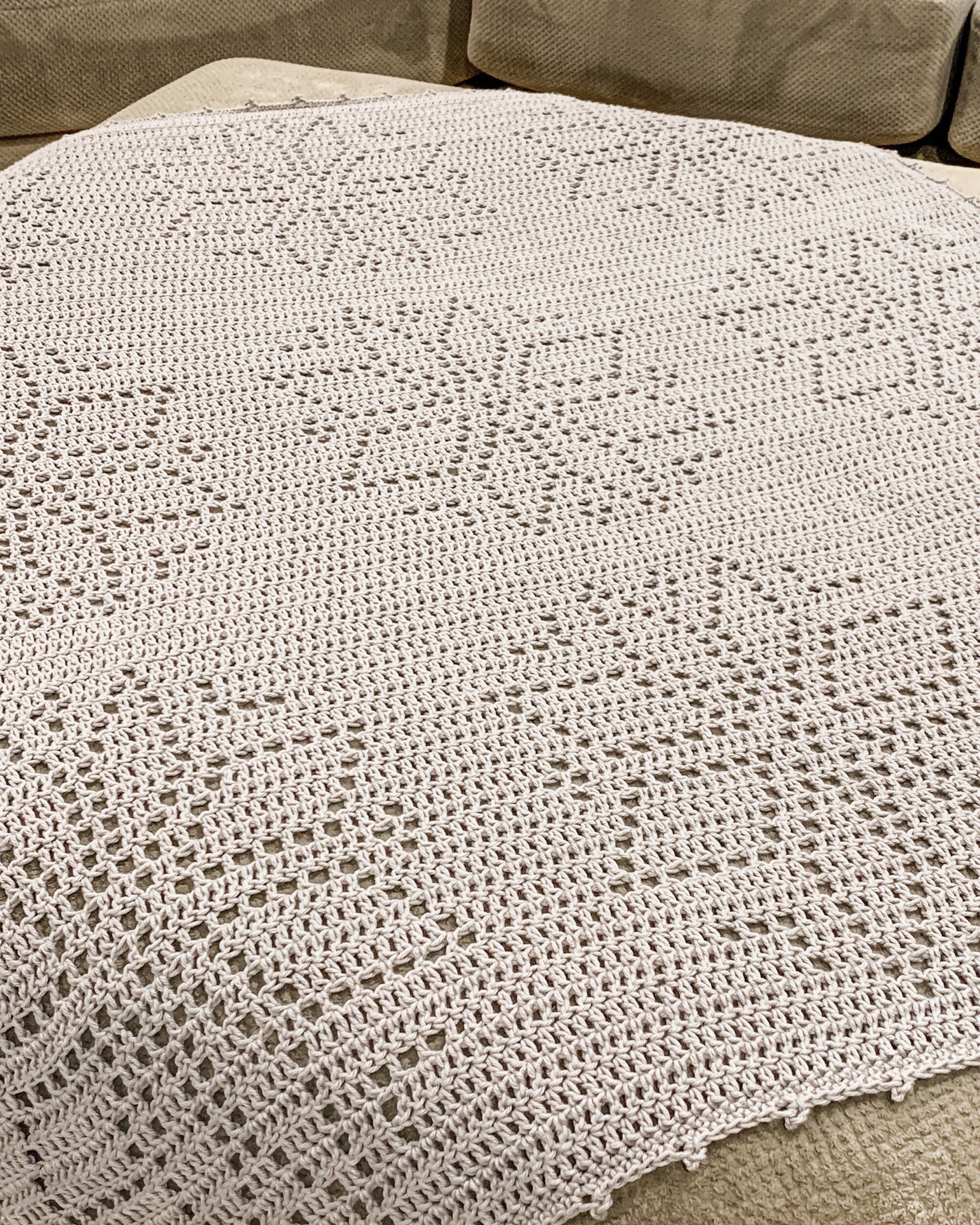 Filet Crochet Blanket Patterns — Owl B. Hooked - Filet Crochet Blanket ...