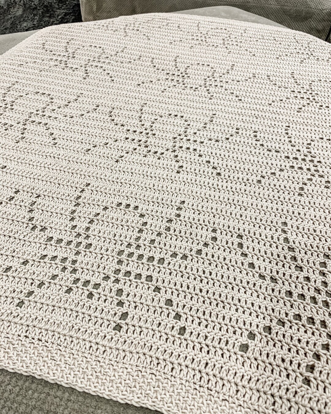 Filet Crochet Blanket Pattern Crochet Filet Pattern - Etsy