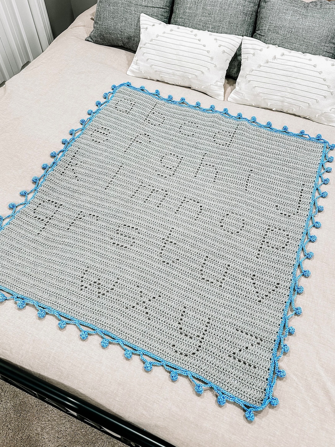 Alphabet Crochet Pattern | ABC Blanket | Filet Crochet Blanket Pattern ...