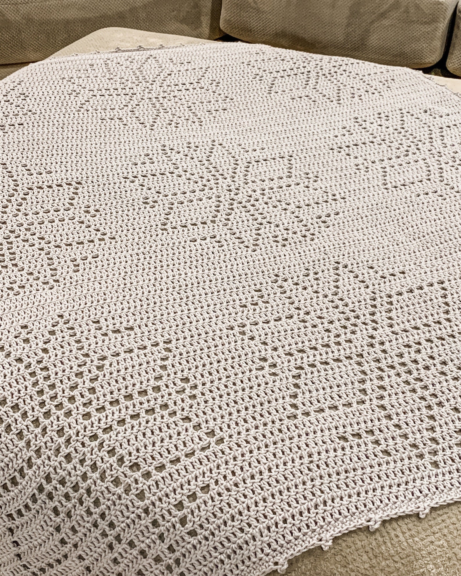 Nordic Snowflake Baby Blanket Crochet Pattern | Christmas Filet Crochet ...