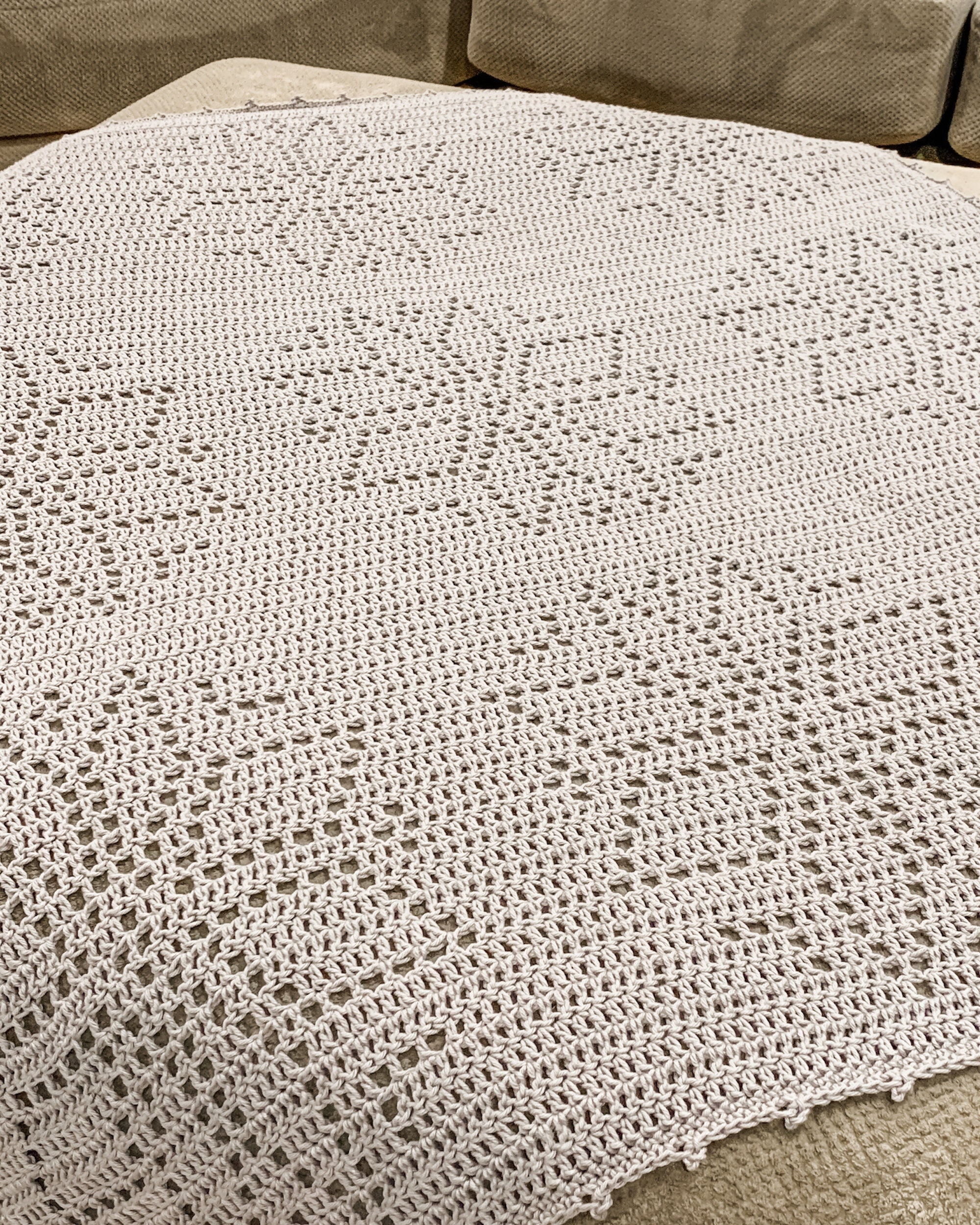 Nordic Snowflake Baby Blanket Crochet Pattern | Christmas Filet Crochet ...
