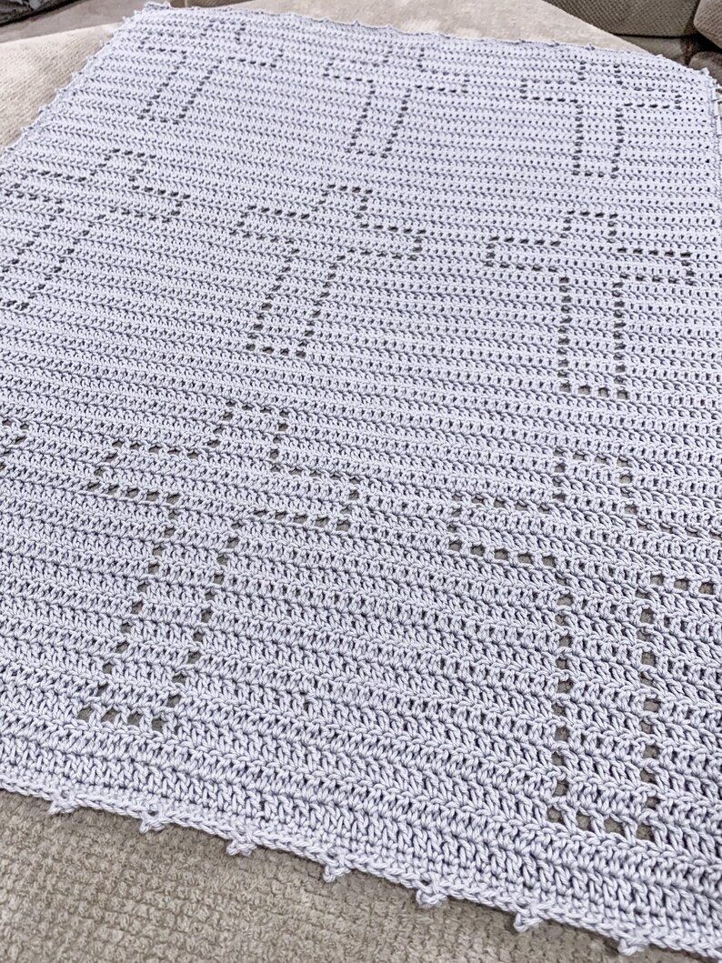 Cross Crochet Blanket Pattern | Easy Filet Crochet Afghan Patterns ...