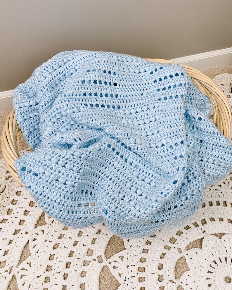 Baby Blanket Crochet Pattern | Filet Crochet Blanket Pattern | Crochet ...