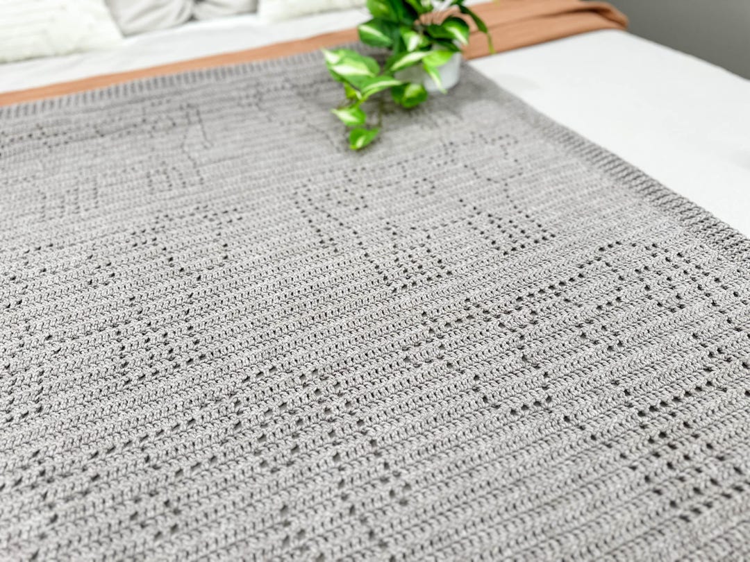 Baby Blanket Crochet Pattern | Filet Crochet Blanket Pattern | Filet ...