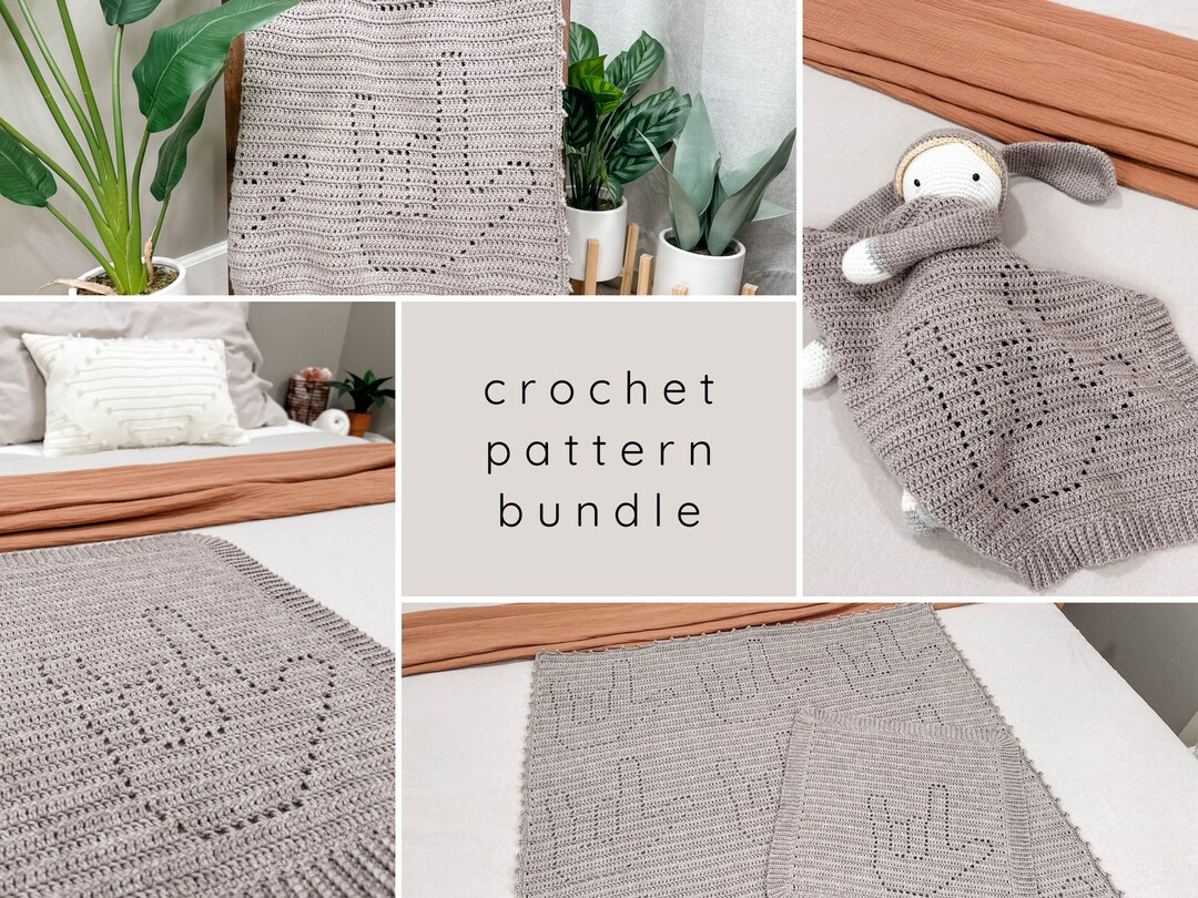 Love Hand Sign Language Crochet Pattern BUNDLE Filet Crochet Blanket ...