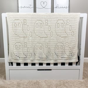 Ghost Blanket Crochet Pattern | Filet Crochet Baby Blanket Pattern ...