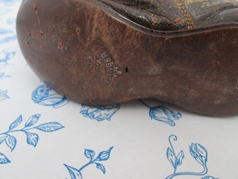 Antique Victorian Leather Children Toddler Shoes - Doll Accessories - Etsy