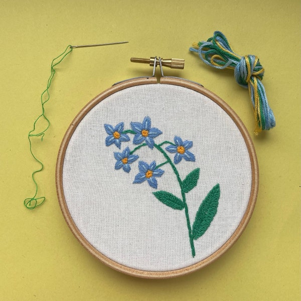 Forget Me Not Embroidery Design - Etsy